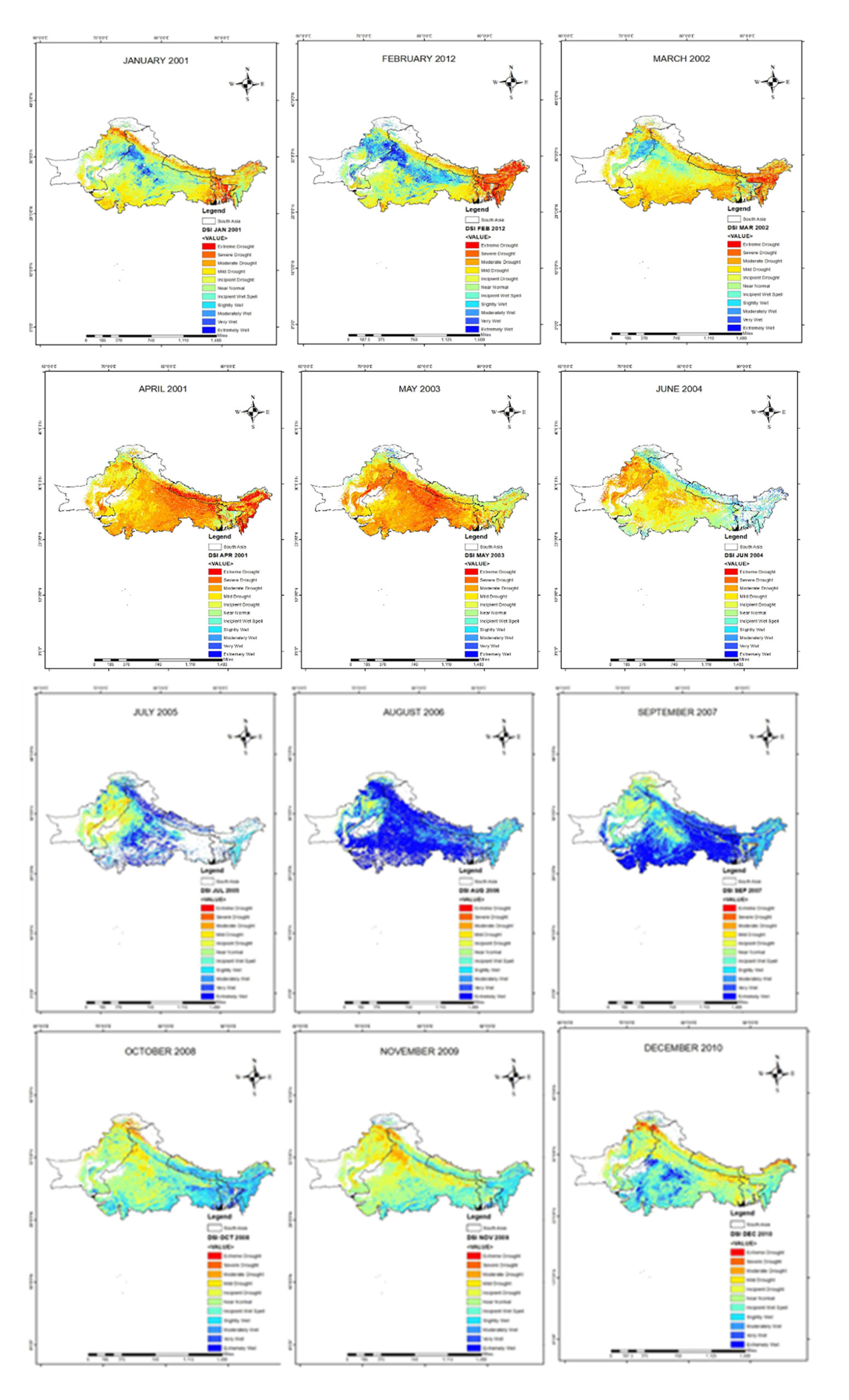 Historical drought and its trend in South Asia: Spatial and temporal ...