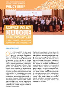 Science-Policy Dialogue in South/Southeast Asia: Climate Change: Low ...