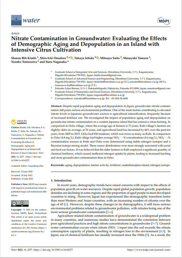 Nitrate Contamination In Groundwater Evaluating The Effects Of Demographic Aging And