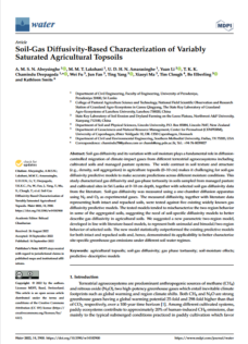 Soil-gas diffusivity-based characterization of variably saturated ...