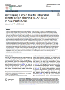 Developing a smart tool for integrated climate action planning (ICLAP ...