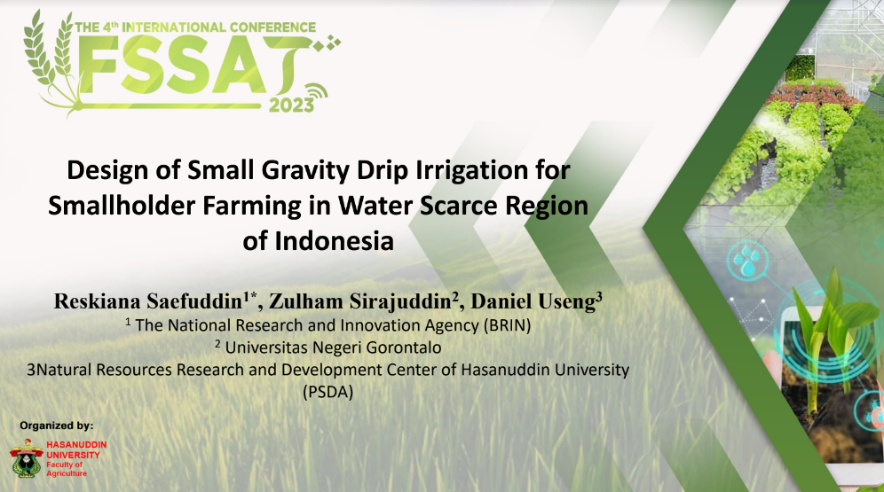Design of small gravity drip irrigation for smallholder farming in ...