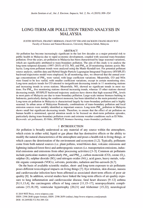 Long-term Air Pollution Trends Analysis in Malaysia | Asia-Pacific ...